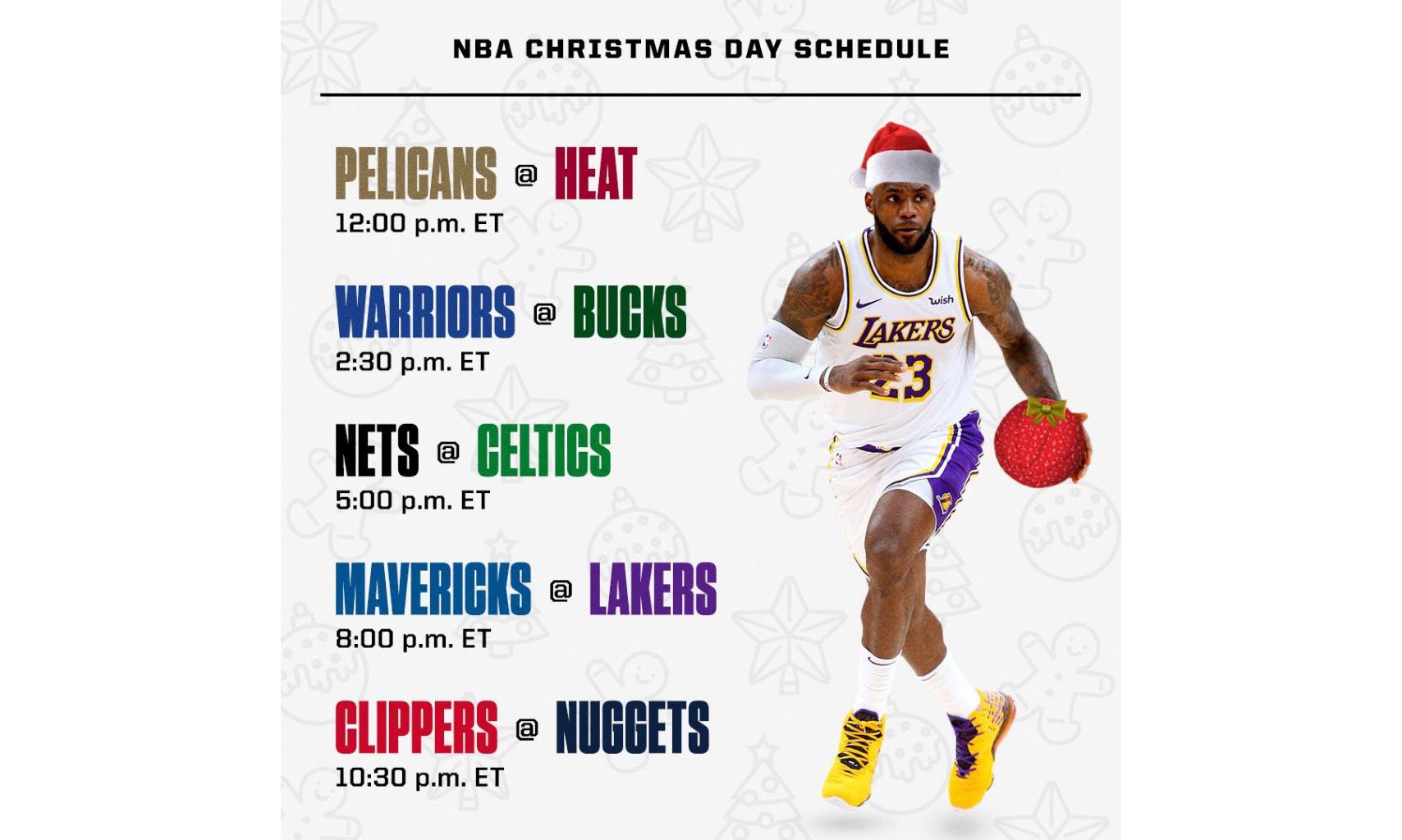NBA 2020-21 赛季「圣诞大战」赛程公开 – NOWRE现客