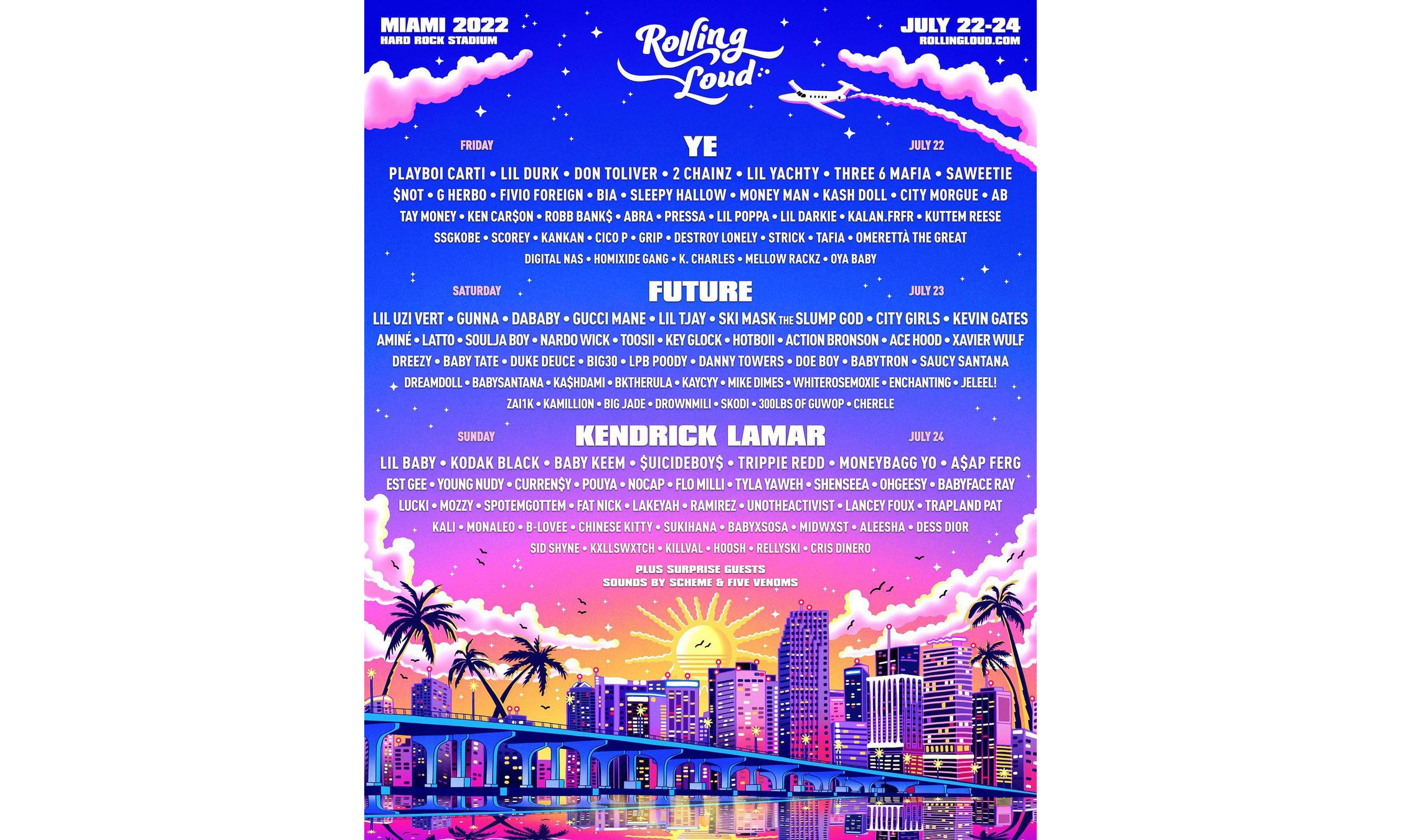 Rolling Loud 2022 迈阿密站演出阵容公开 – NOWRE现客